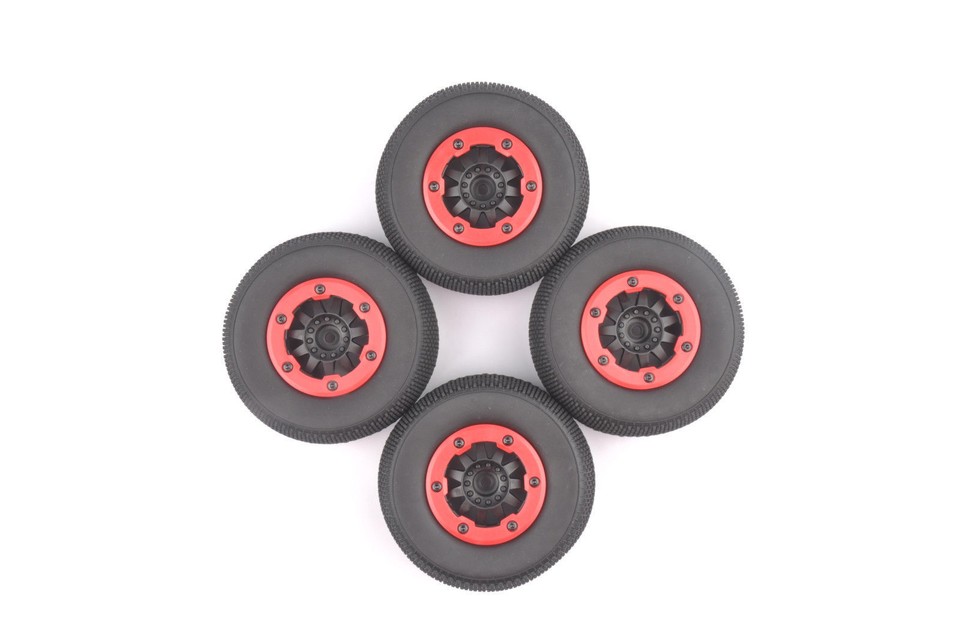 4Pcs 1:10 RC Short Course Tires&Bead-Lock Rims For HSP TRAXXAS Slash ...