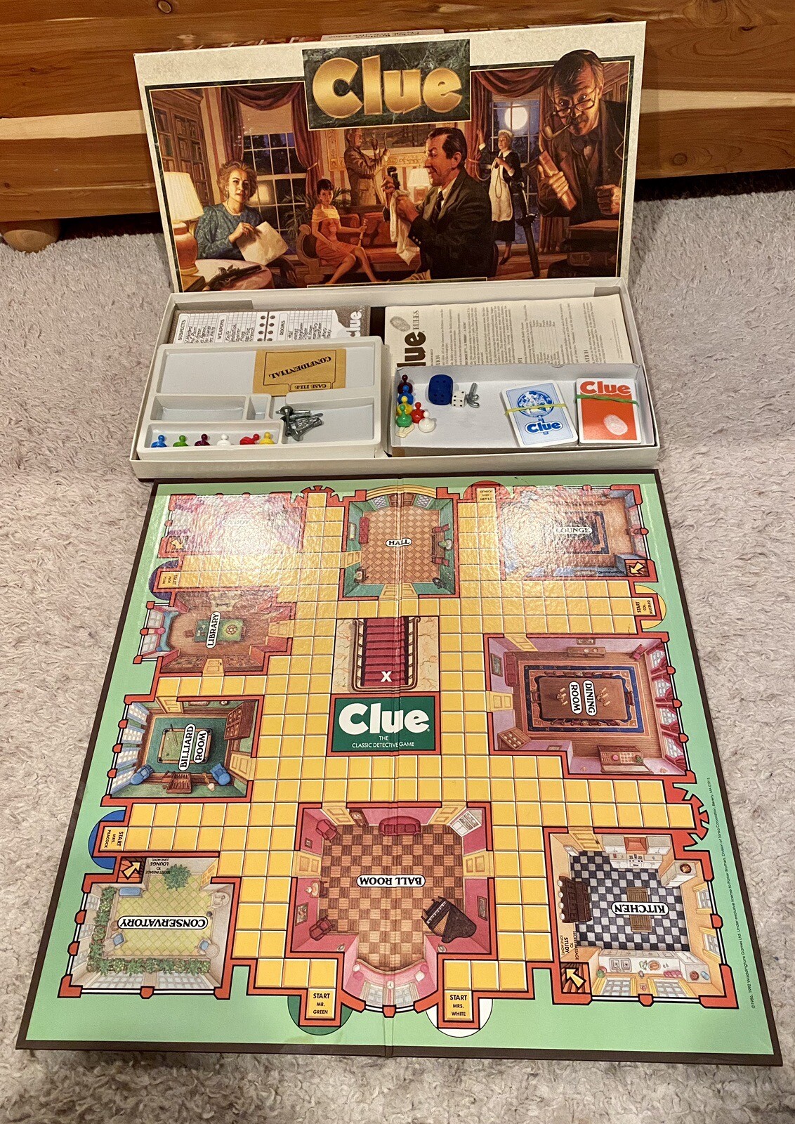 Lot of 4 Vtg CLUE Parker Bros Board Games in 3 boxes | eBay