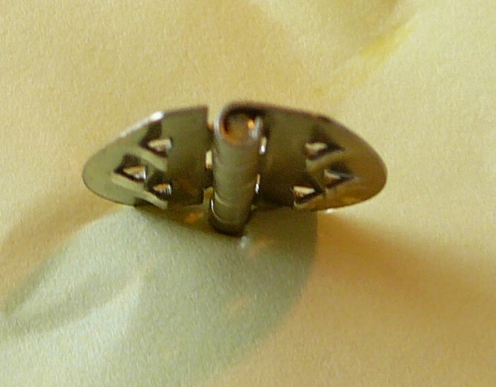 LOT of 2 - Barbed Biscuit Hinges Kerf Cut Brass Plated concealed ...