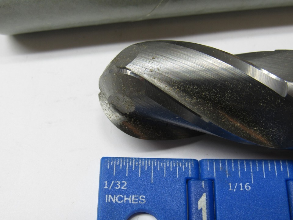 AMAMCO 4-FLUTE 1" CENTER CUTTING SOLID CARBIDE BALL NOSE END MILL | eBay