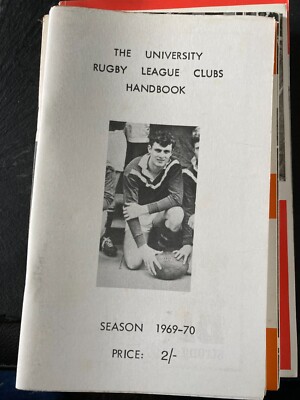 Rugby League Handbook The University Rugby League Clubs 1969-70 | eBay UK