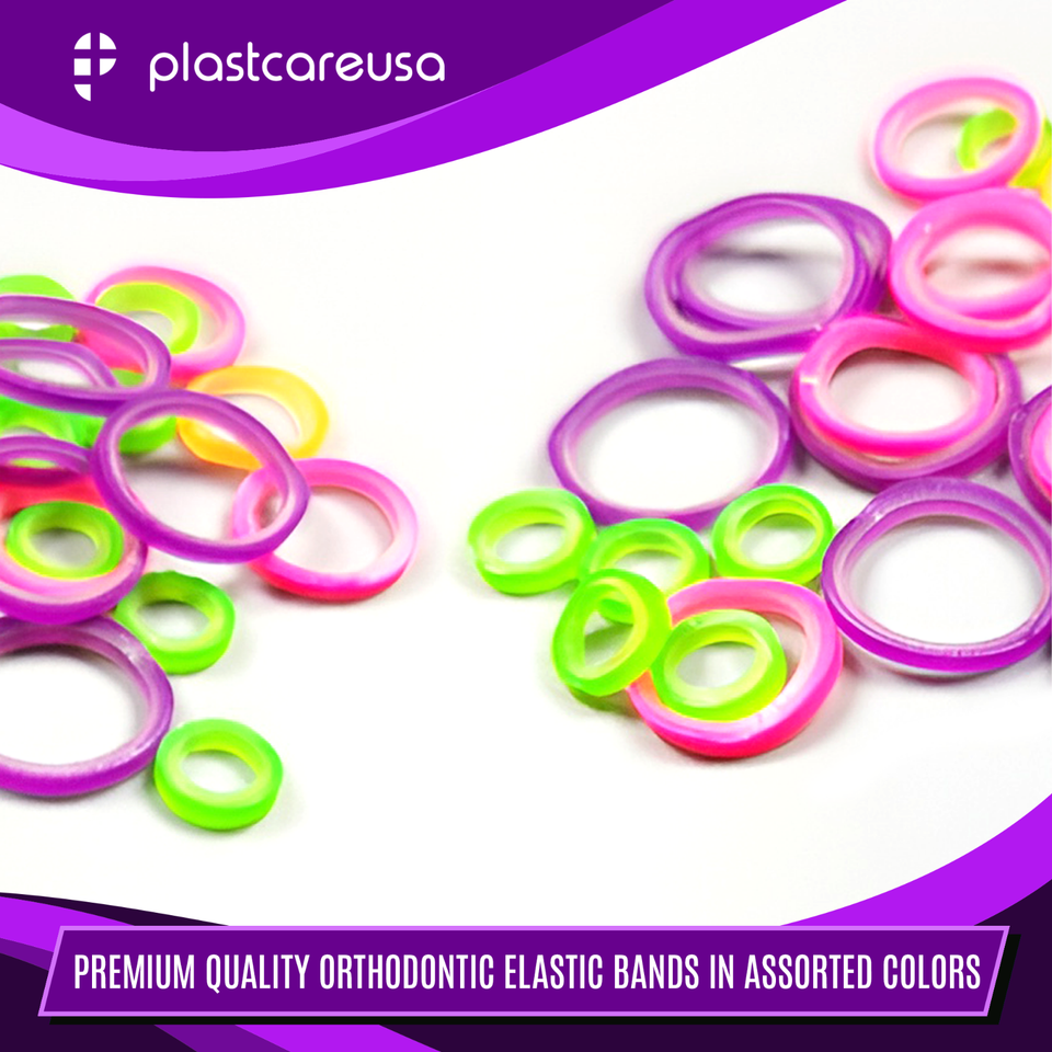 Assorted Colors Latex Elastic Rubber Bands for Orthodontic Dental ...
