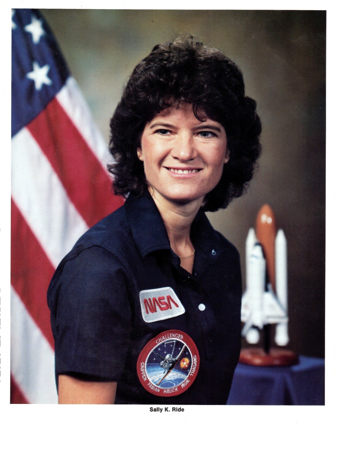 NASA Sally K. Ride 1st American Woman In Space Shuttle Challenger 8 x ...