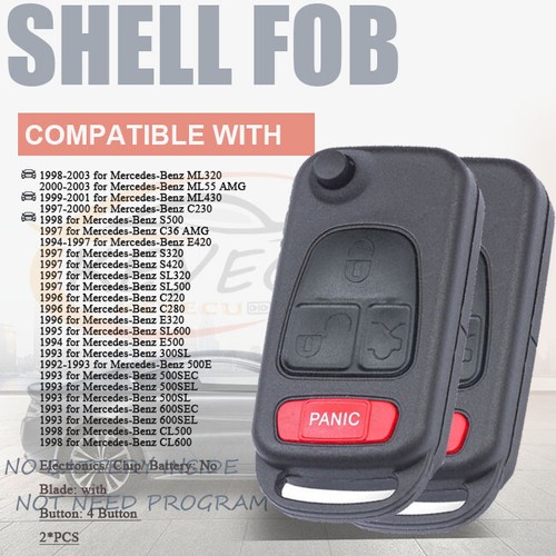 2* HU64 Blade New For Mercedes Benz ML 320 430 500 SLK 230 Key Remote ...