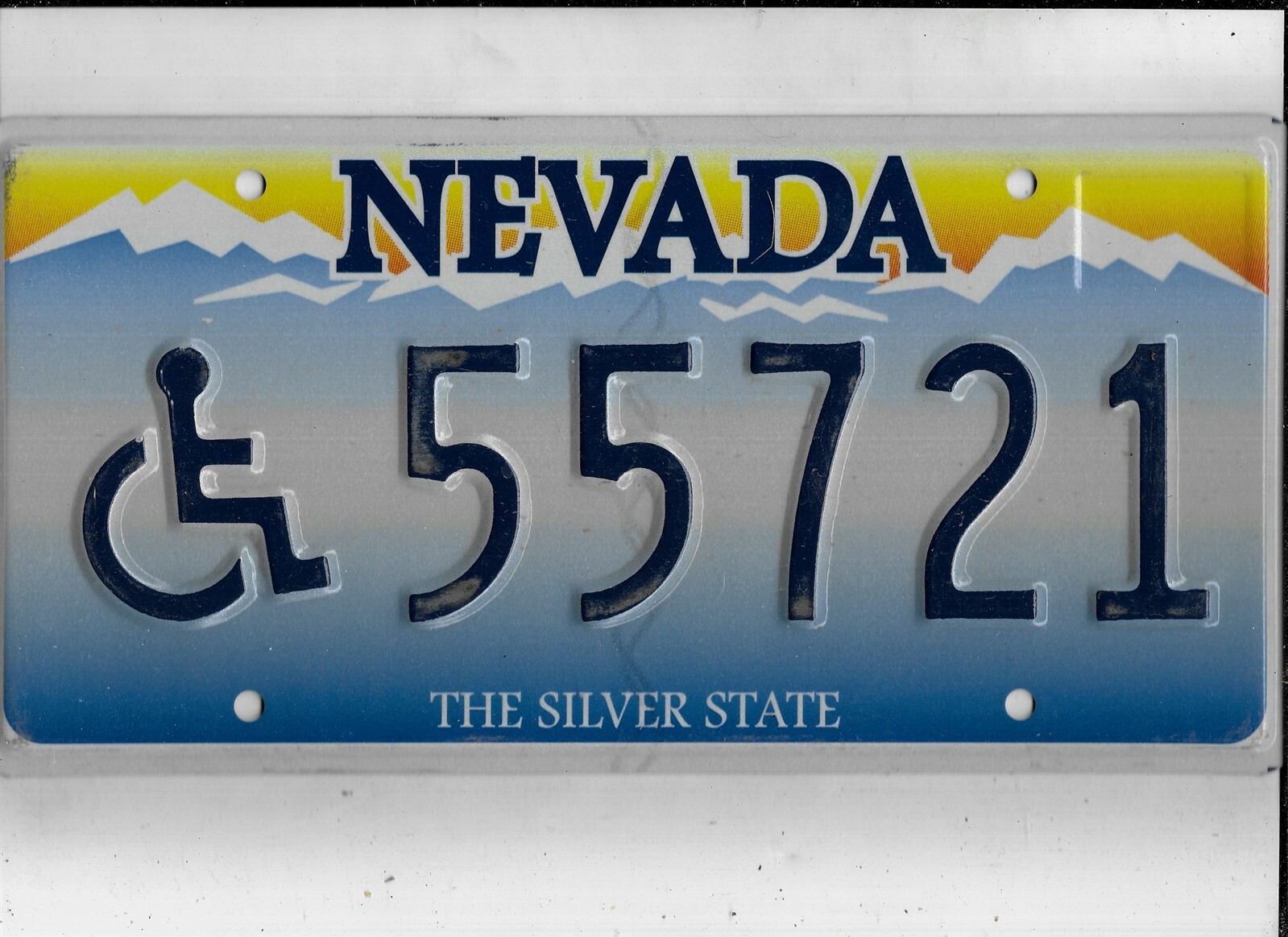 NEVADA license plate "55721" *****HANDICAPPED/DISABLED***** | eBay