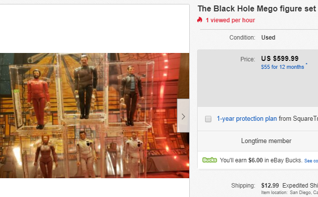 RARE 1979 vintage VINCENT action figure BLACK HOLE robot mego Graded | eBay