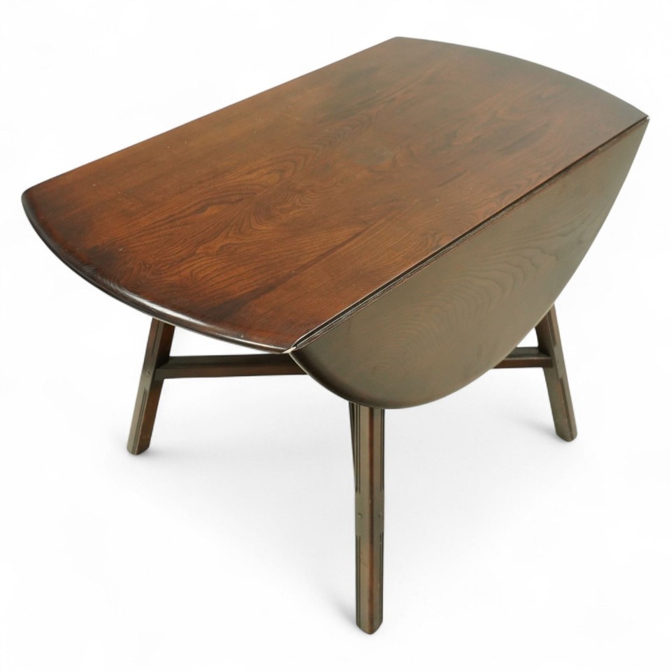 MCM Rare Set Of Ercol Batwing Model 496 Dining Chairs & Circular Drop ...