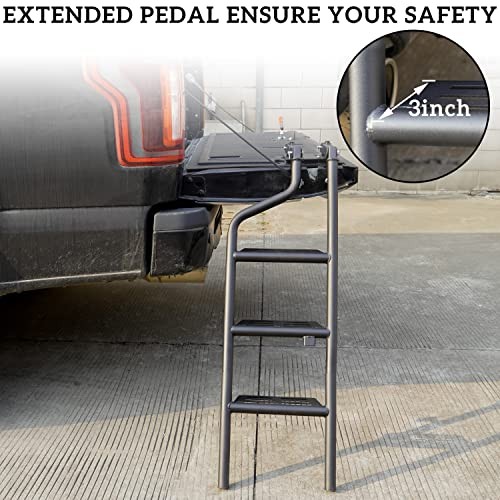 Foldable Pickup Truck Tailgate Ladder, Heavy Duty 45" Folding Tailgate ...