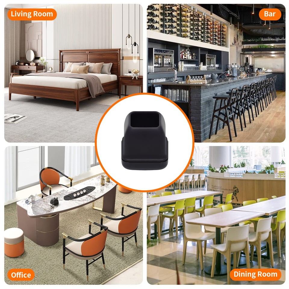 24pcs Chair Leg Sliders for Carpet Square Glides Furniture Pads for ...