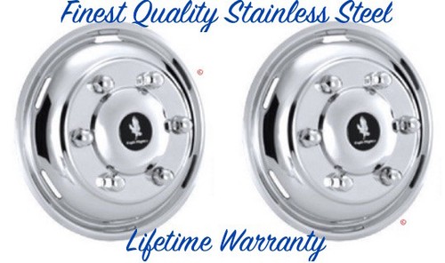 15" Sprinter Van Wheel Simulators Two Front Steel Rim Liner Hubcap ...