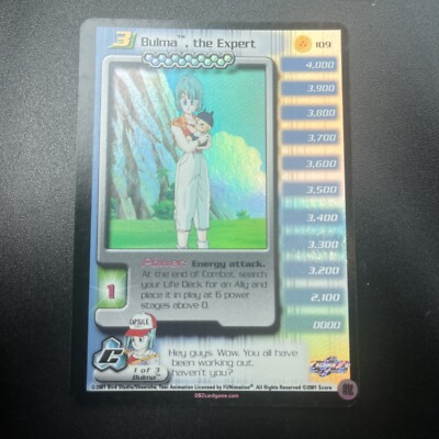 Dragonball Z Dbz Ccg Bulma, The Expert Cell Saga Foil Limited Level 3 ...