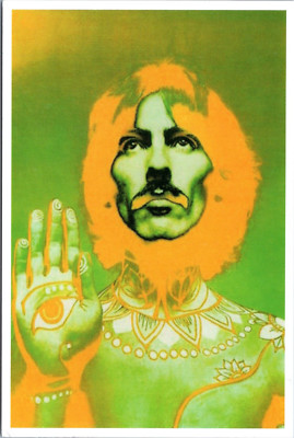 Modern 4x6 Postcard- Psychedelic Colors George Harrison Beatles ...