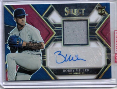 2023 Panini Select Bobby Miller Rookie Jersey Auto Tri Color /49 LA ...