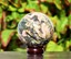 Large 120MM Natural Green Tree Agate Stone Healing Metaphysical Sphere ...