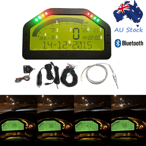Car Dashboard LCD Screen Rally Gauge Dash Race Display Bluetooth Sensor ...