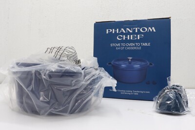 Phantom Chef Stove to Oven to Table 6.4 QT Casserole - Blue | eBay