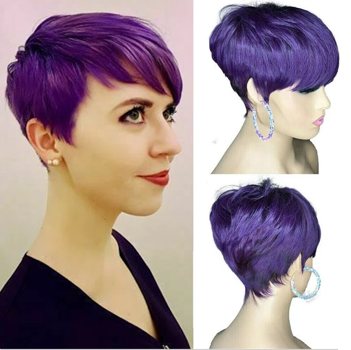 Dark Purple Pixie Cut