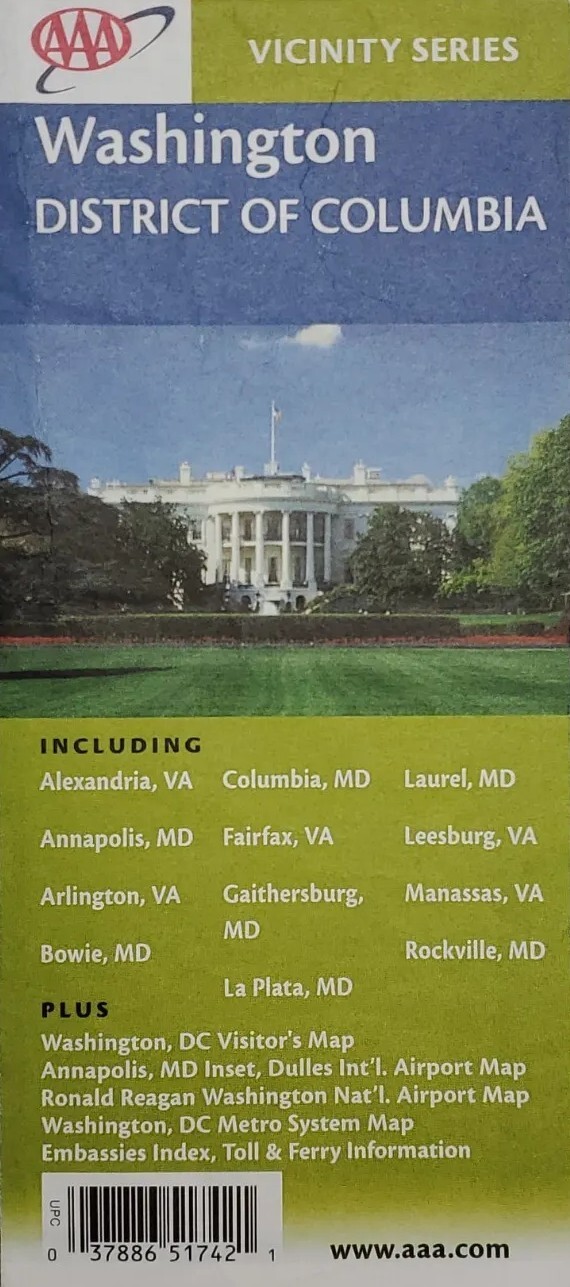 Road Map Washington DC District Of Columbia Vicinity Series 2003 AAA | eBay