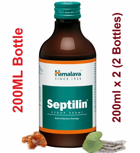 2 x 200ml (2 Bottles) Septilin Syrup Himalaya Herbals Anti-Infective ...