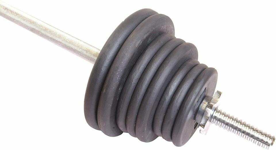 CAP 6ft /72in Barbell Straight Standard Weight Lifting Threaded Ends ...