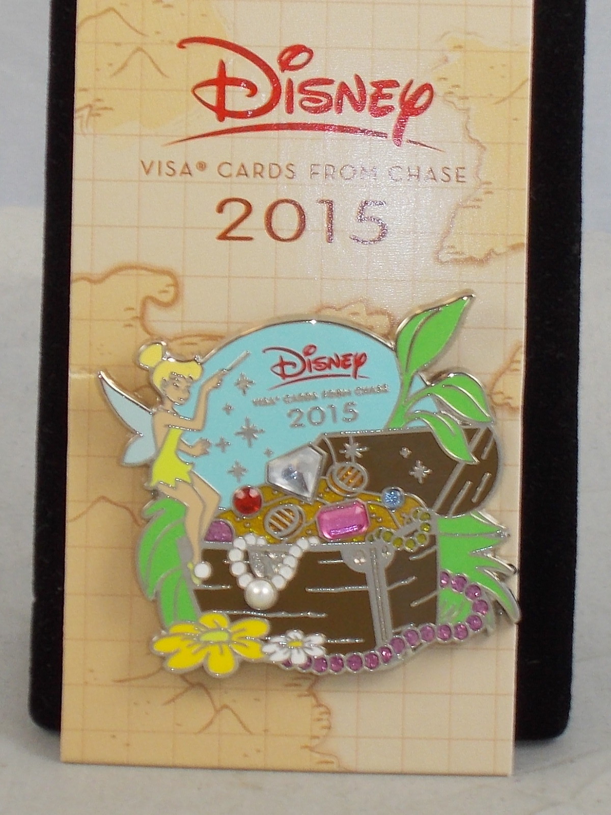 Disney Visa Card Chase 2015 Tinkerbell Treasure Chest Jewels Trading ...