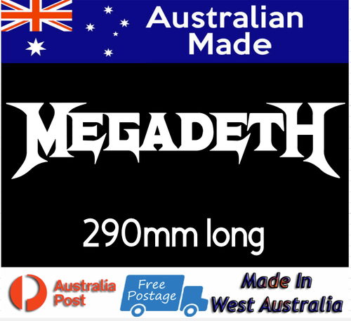 MEGADETH Sticker Vinyl Decal Car Window Metal Rock Band Music Logo ...