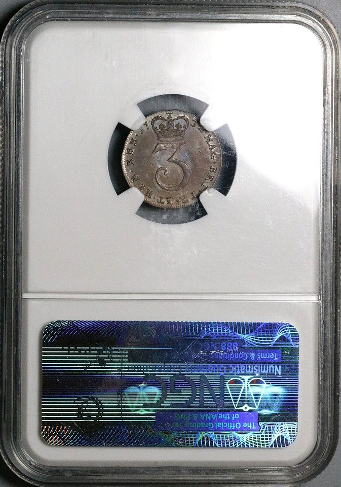 1732 NGC MS 63 George II 3 Pence Great Britain Silver Coin POP 2/0 ...