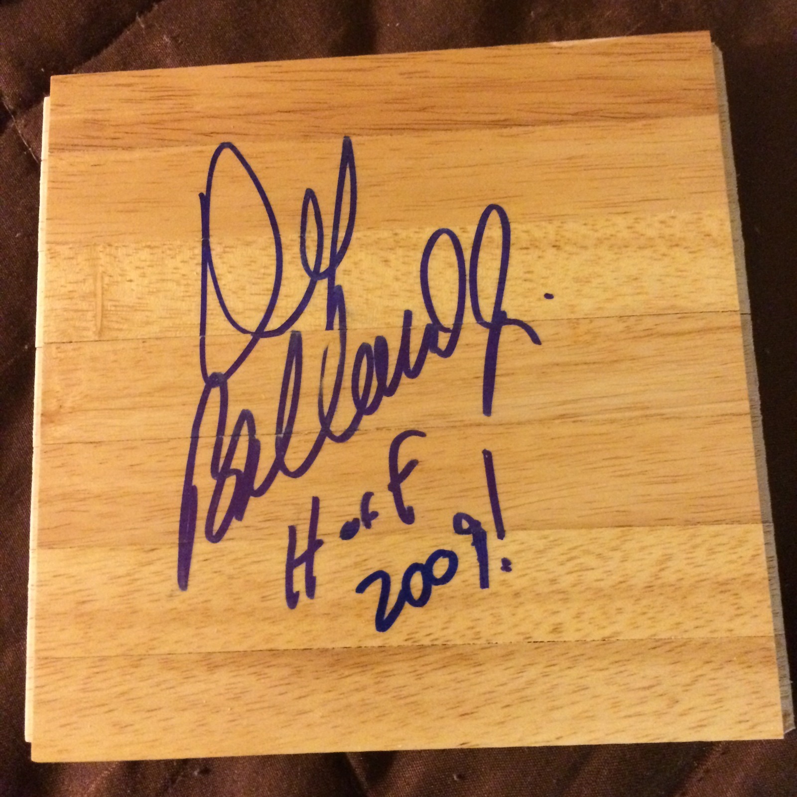 Del Ballard Jr Pba Pro Bowling signed 6 x 6 Wood floor tile autograph ...