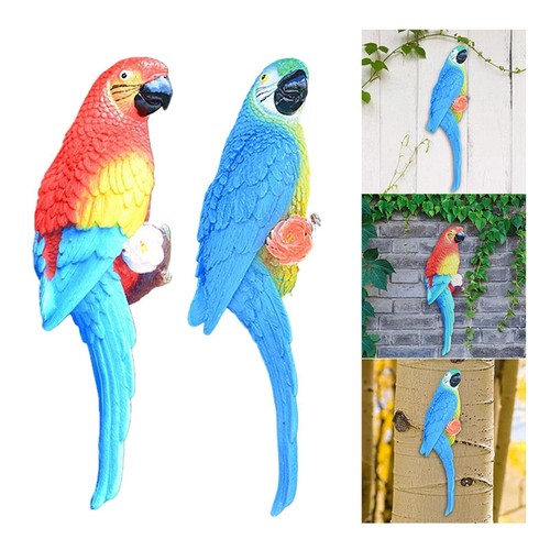 Feather Parrot Macaw Ornaments Animal Model Photo Props for Lawn Yard ...