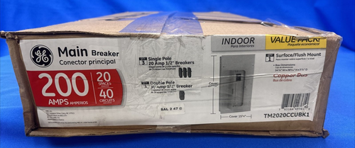 GE - 200 Amp 20-Space 40-Circuit Main Breaker Indoor Load Center ...