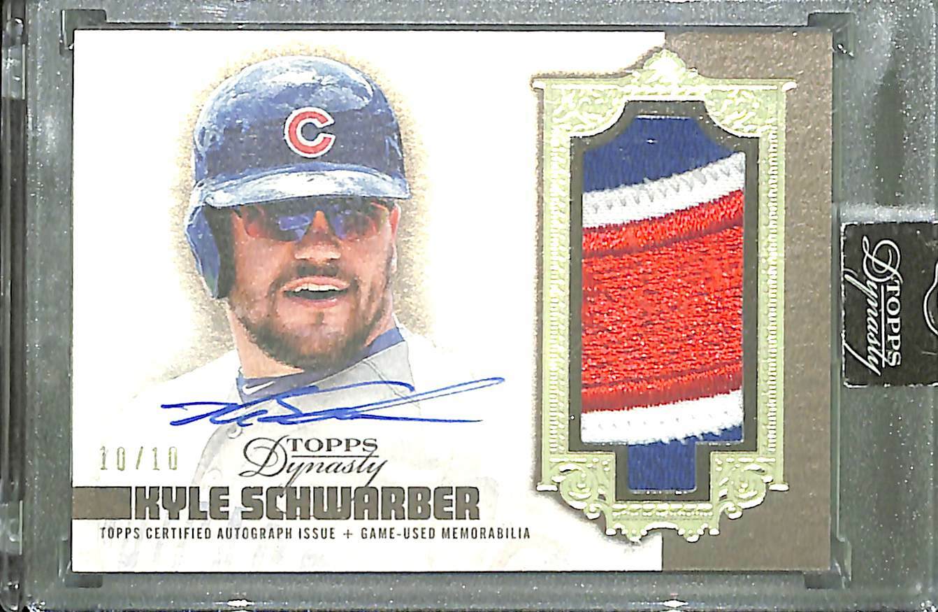 Kyle Schwarber Autographed Signed Chicago Cubs 2019 Topps Dynasty Patch ...