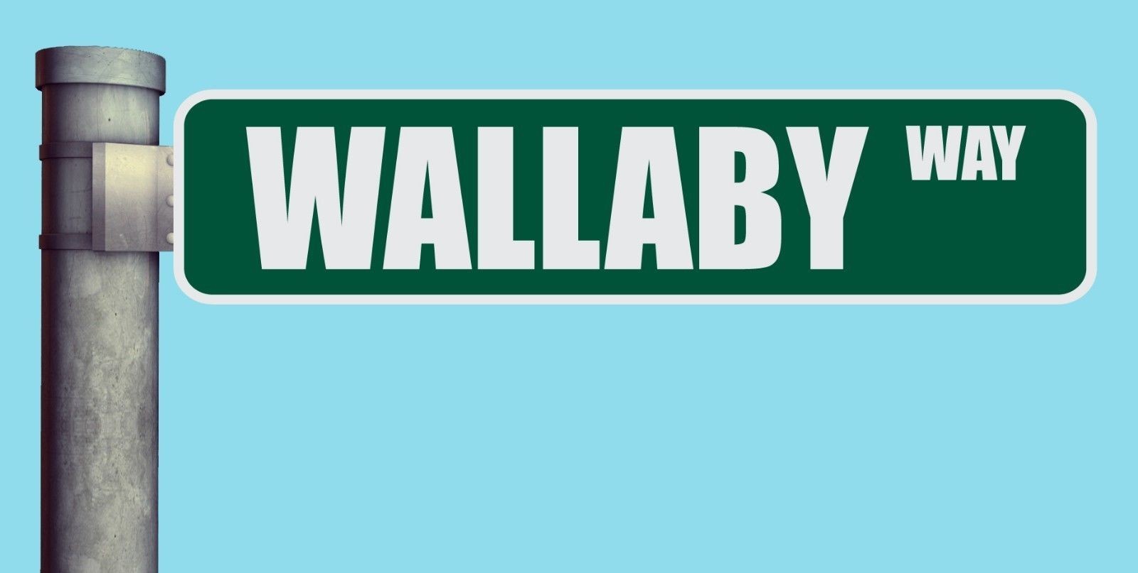 WALLABY WAY STREET SIGN HEAVY DUTY ALUMINUM ROAD SIGN 17" x 4" | eBay