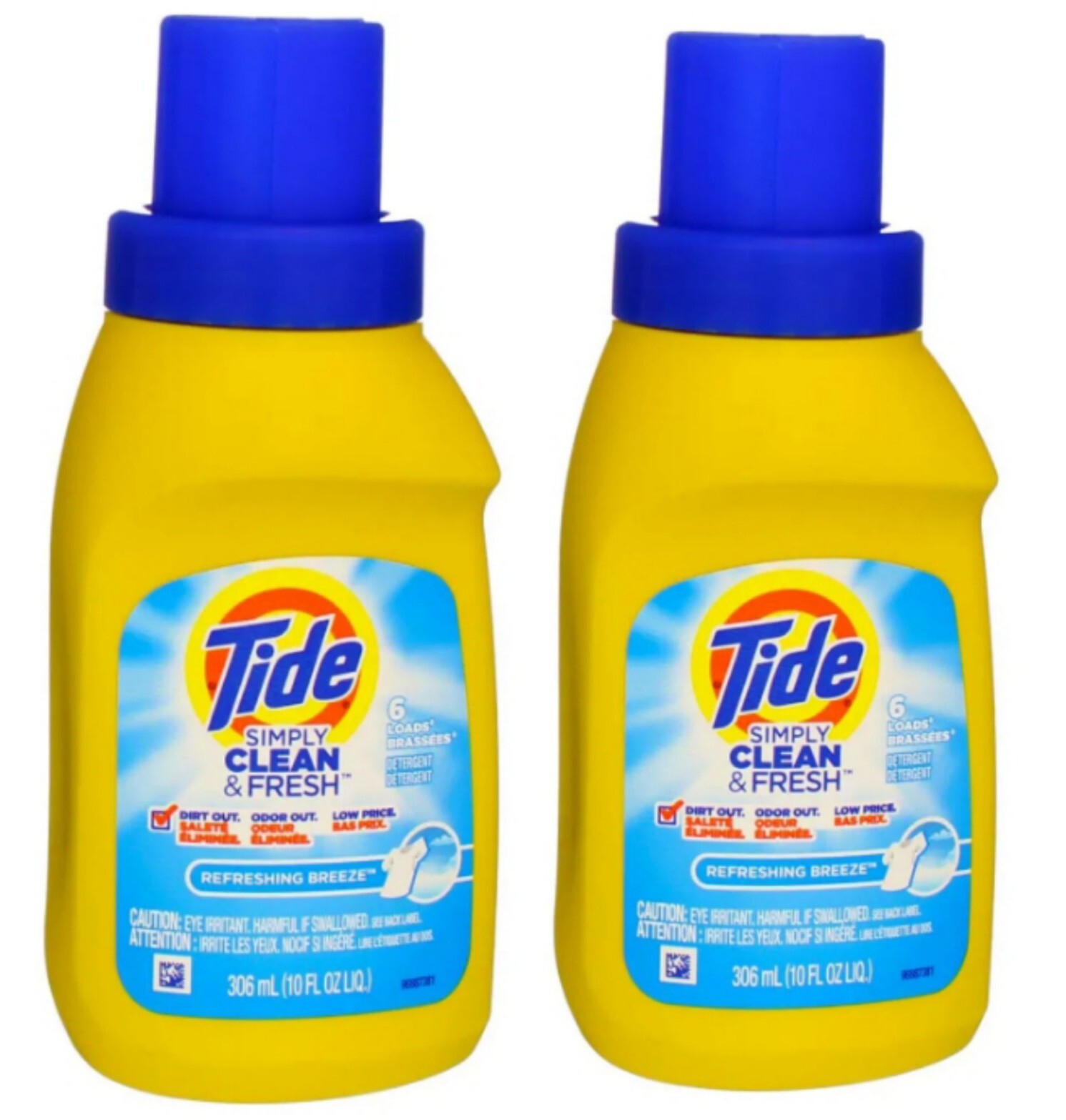 NEW! TIDE (2-PACK) 10 Oz. Simply Clean REFRESHING BREEZE Laundry ...