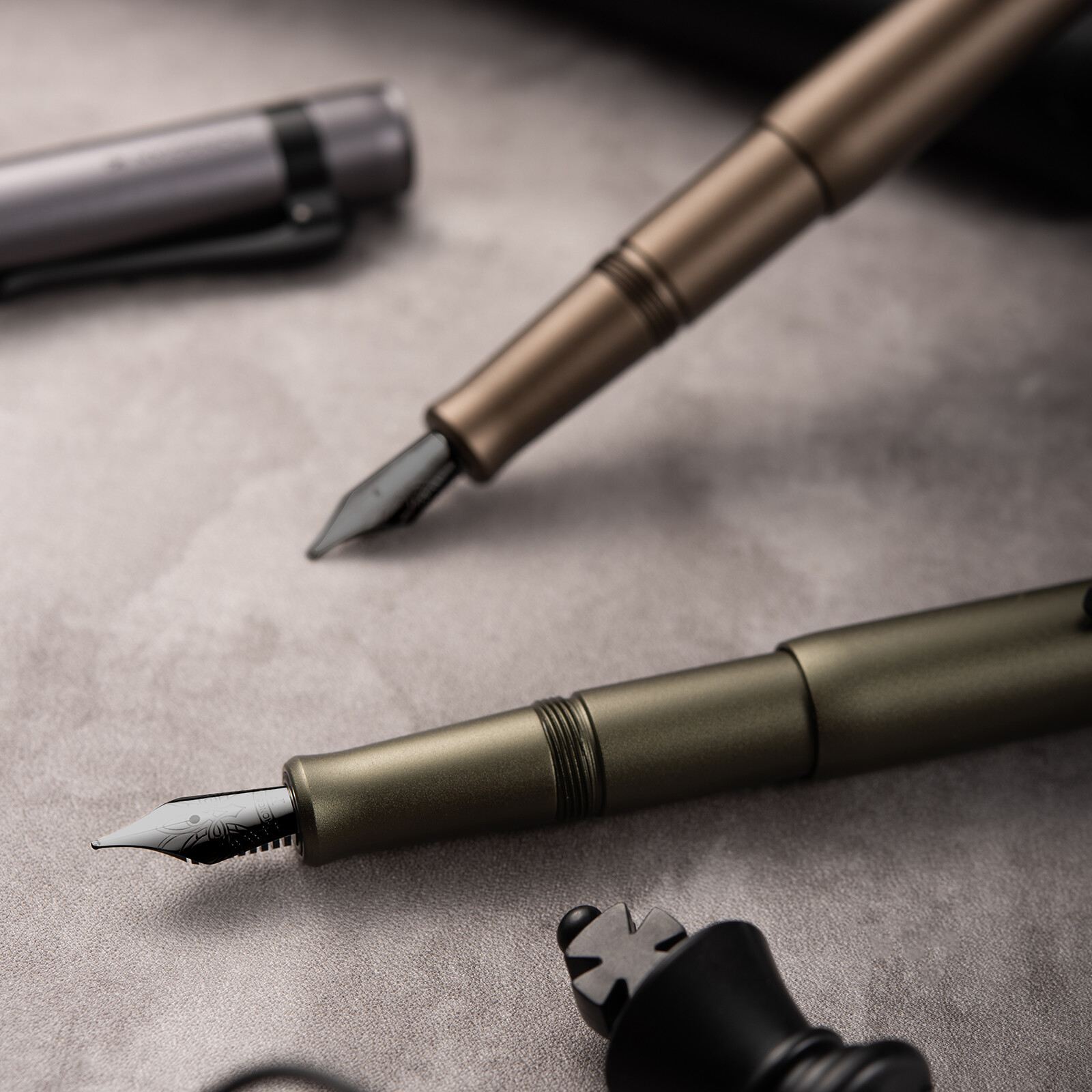 Hongdian M2 Mini Short Fountain Pen EF/F Nib &Converter, Aluminum Alloy ...