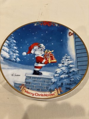 SWISS COLONY CHRISTMAS Plate "Merry Chris Mouse" #4768Festive ...