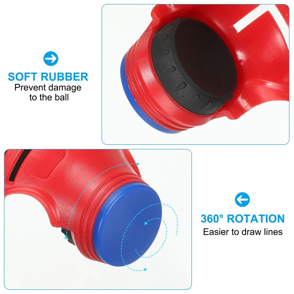 Golf Ball Marker Stencil 360°Triple Line Alignment Tool Red/Blue | eBay UK