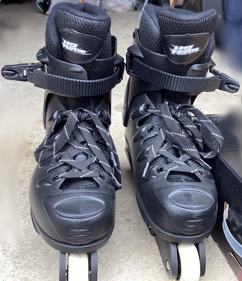 No Fear Aggressive Skates 58 x 24 mm PU casted wheels barely used good ...