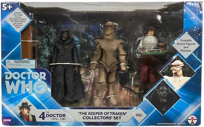 Doctor Who Keeper of Traken Figure Set: 4th Dr,Decayed Master,Melkur ...