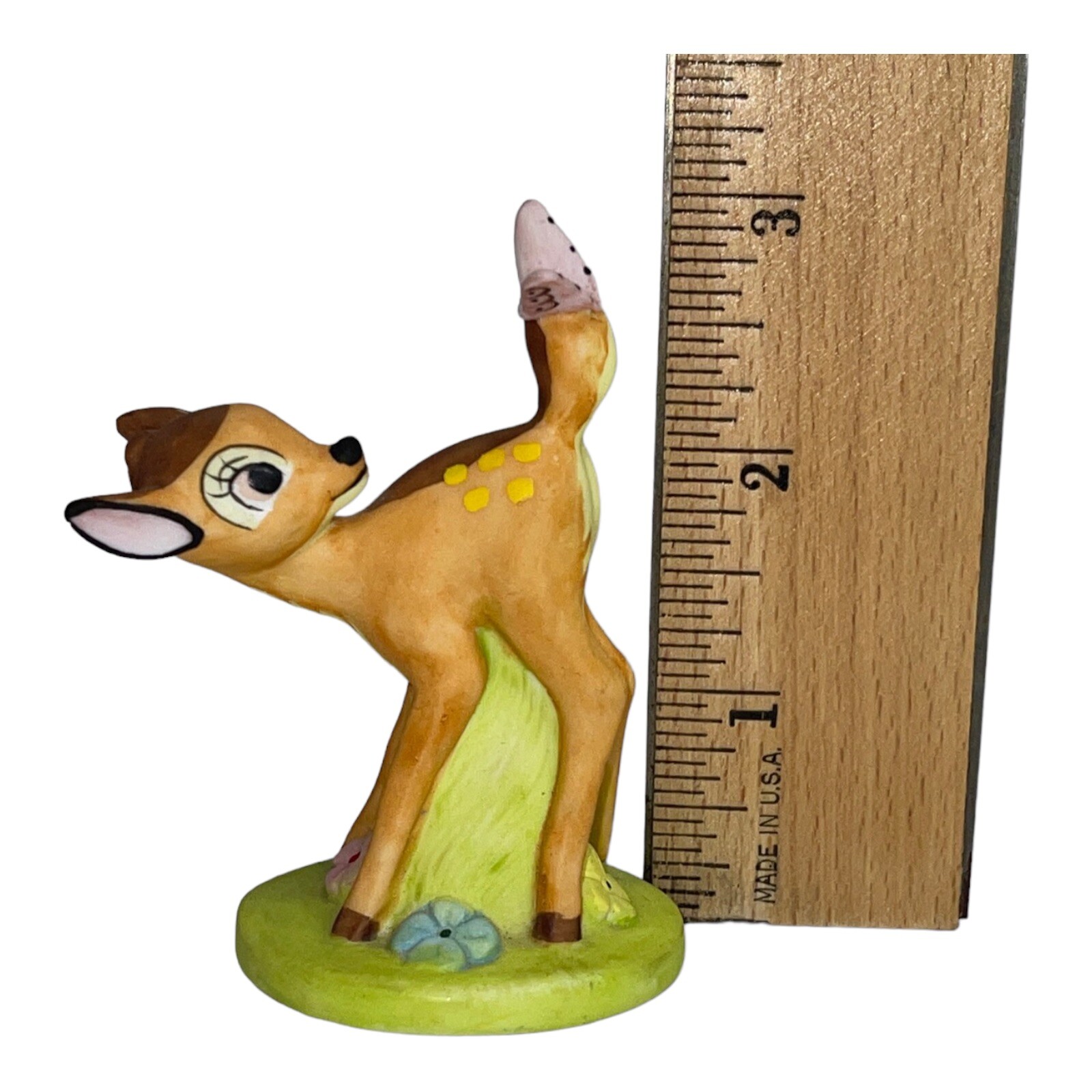 BAMBI Disney Grolier Porcelain Figurine Butterfly Tail Mini 3" Figure ...