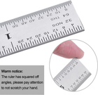 2 Pack Stainless Steel Ruler Machinist Engineer Ruler, Rigid Metal ...