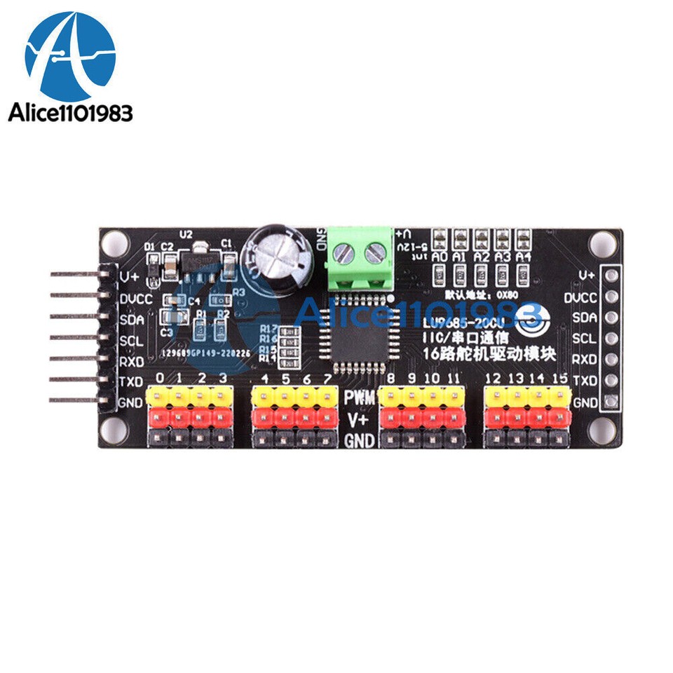 LU9685 Chip 16-Channel PWM/Servo Driver Control Board I2C Interface ...
