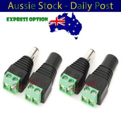 4pcs Female / Male 5.5x2.1mm DC Power Plug Jack Adaptor Connector for ...