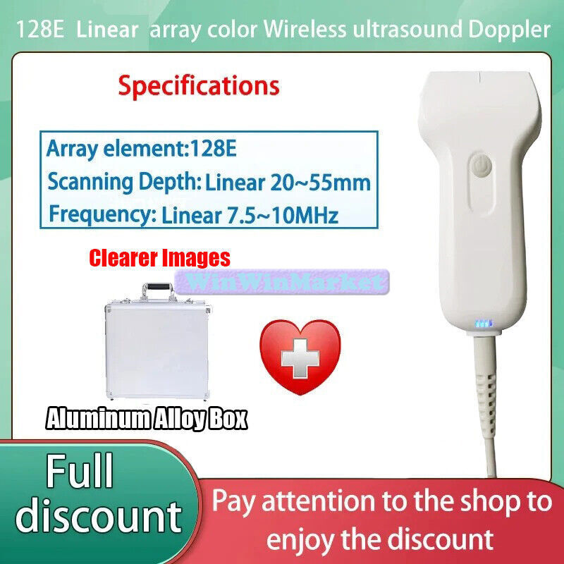 128E Wireless Ultrasound Probe Scanner WIFI Support iOS Android Windows ...