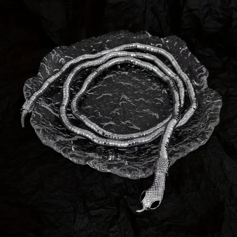 Adjustable Snake Silver Color Bracelet Necklace Jewelry Gothic Collar ...