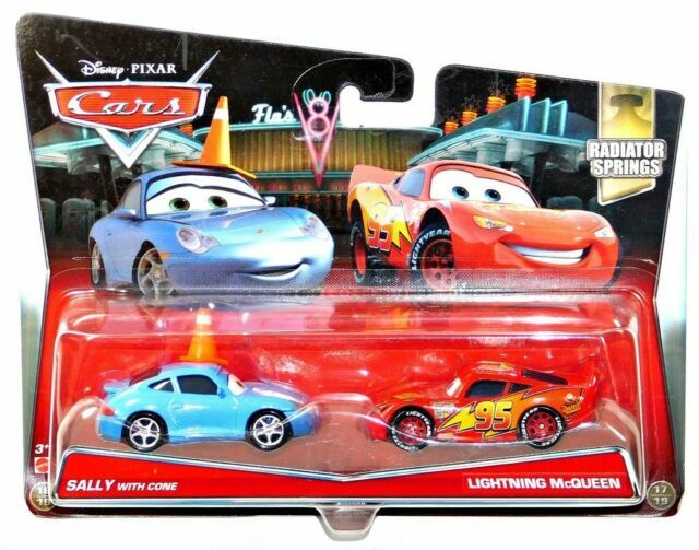 Disney Cars Movie Sally With Cone & Lightning McQueen Radiator Springs ...