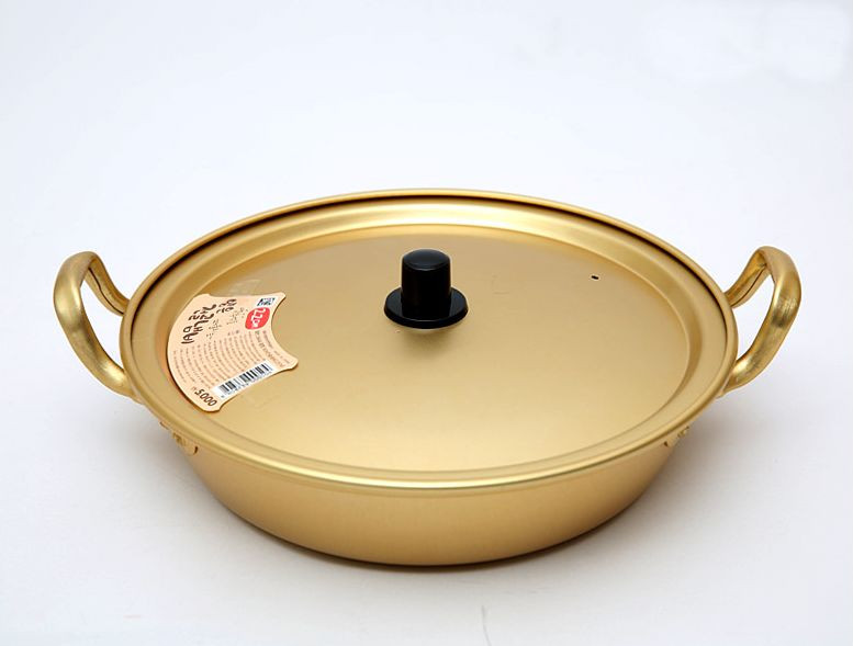 New! Korean Noodle Ramen Ramyun Jeongol Pot with Lid, Size(Flat Type 18 ...