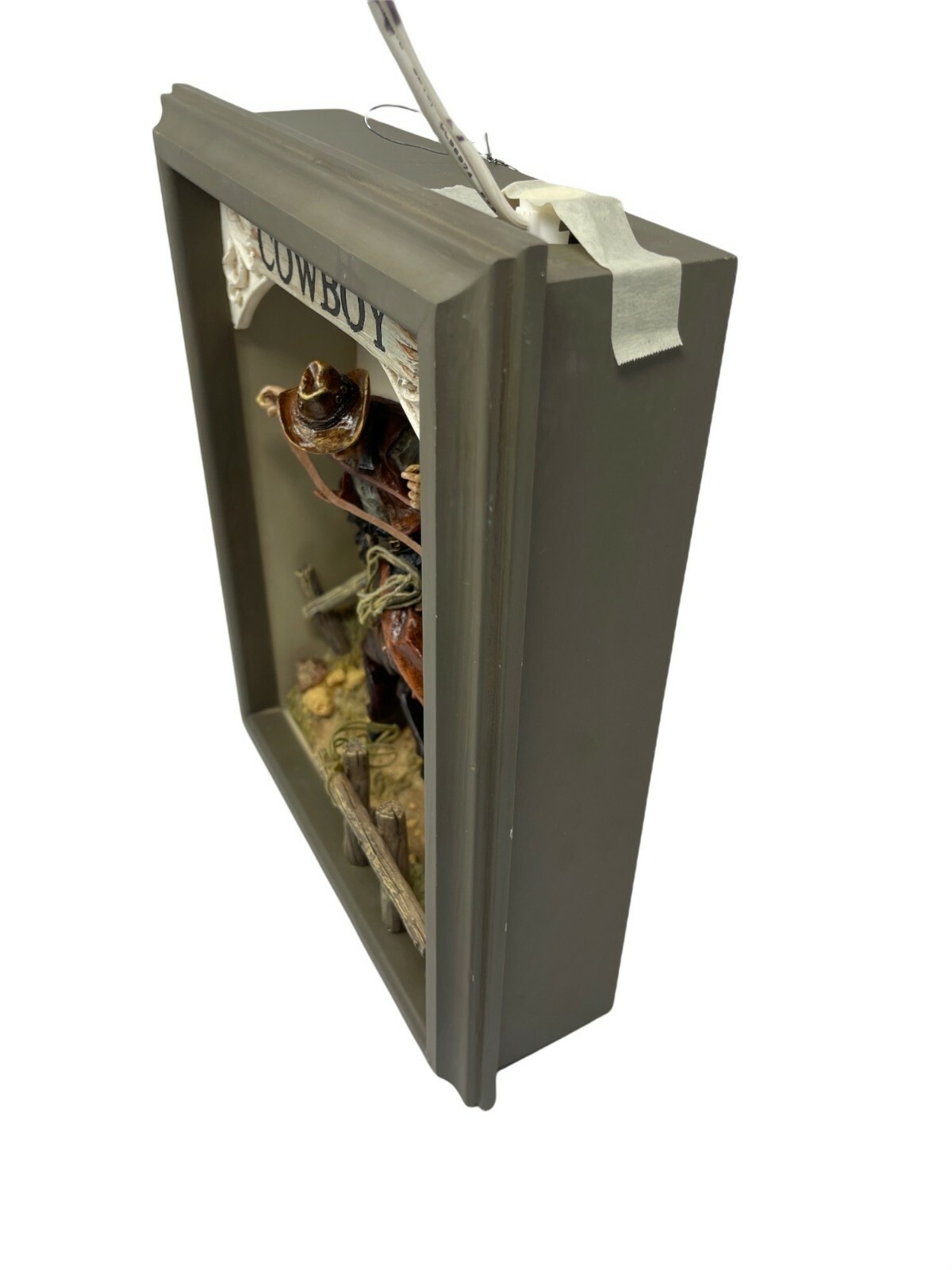 Cowboy with Horse Lighted Shadow Box 3D Wall Hanging | eBay