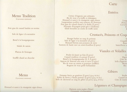 Arpege Restaurant Alain Passard Menu Varenne Paris France 3 Michelin ...