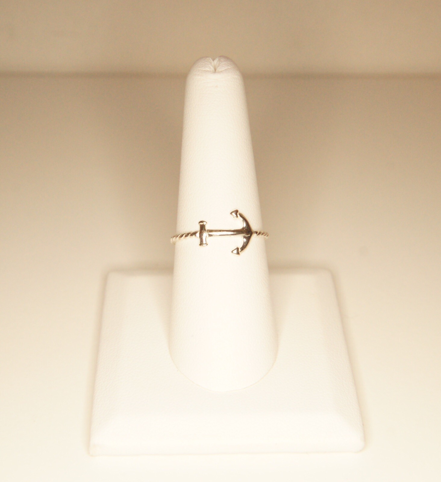 Sterling Silver Anchor Twisted Rope Marine Nautical Ocean Ring Size 8 ...