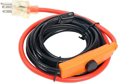 Cold Weather Valve Residential Pipe Heating Cable w/Thermostat 6-Feet ...